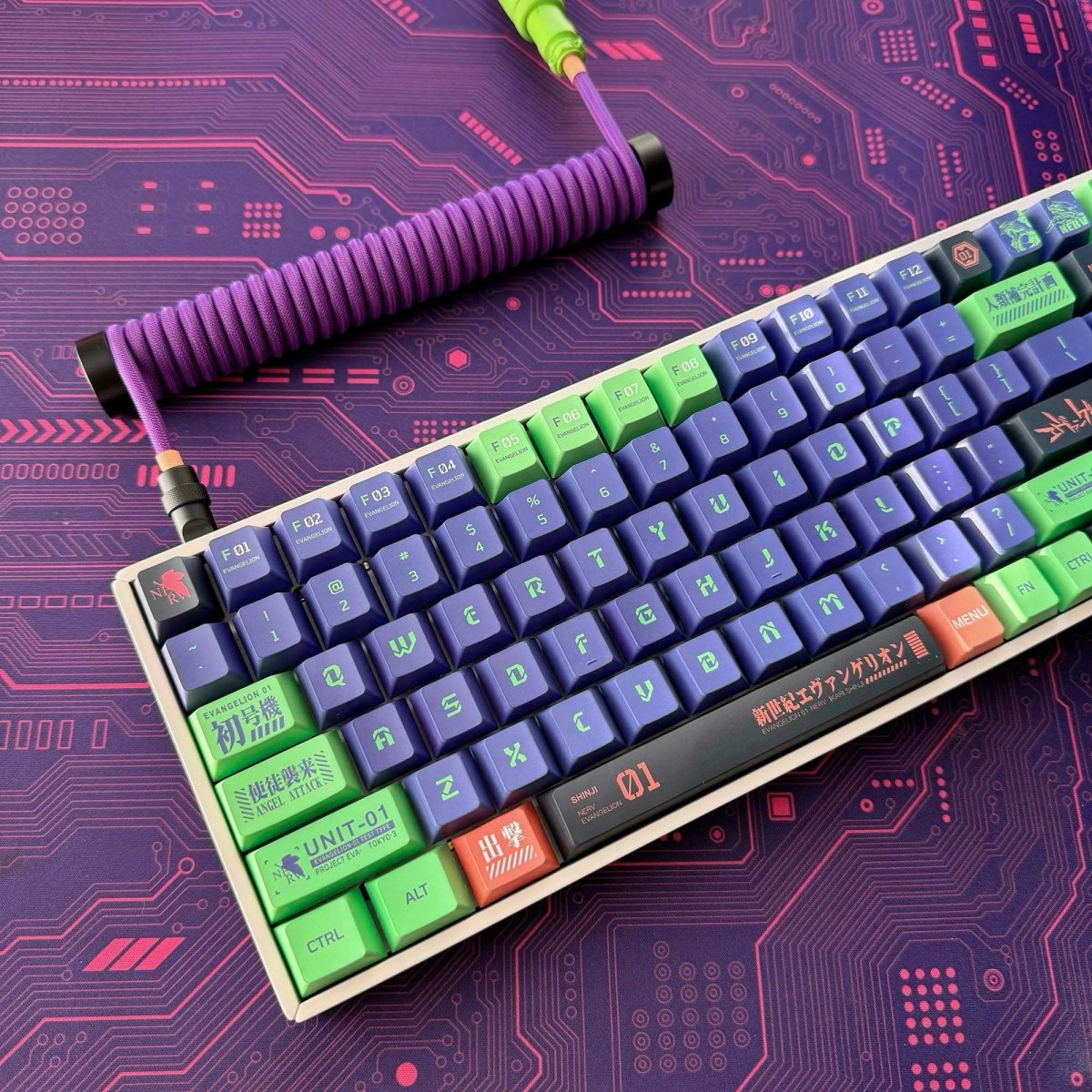 Cool Eva Unit-01 Theme Keycap Set – KeyArtisan